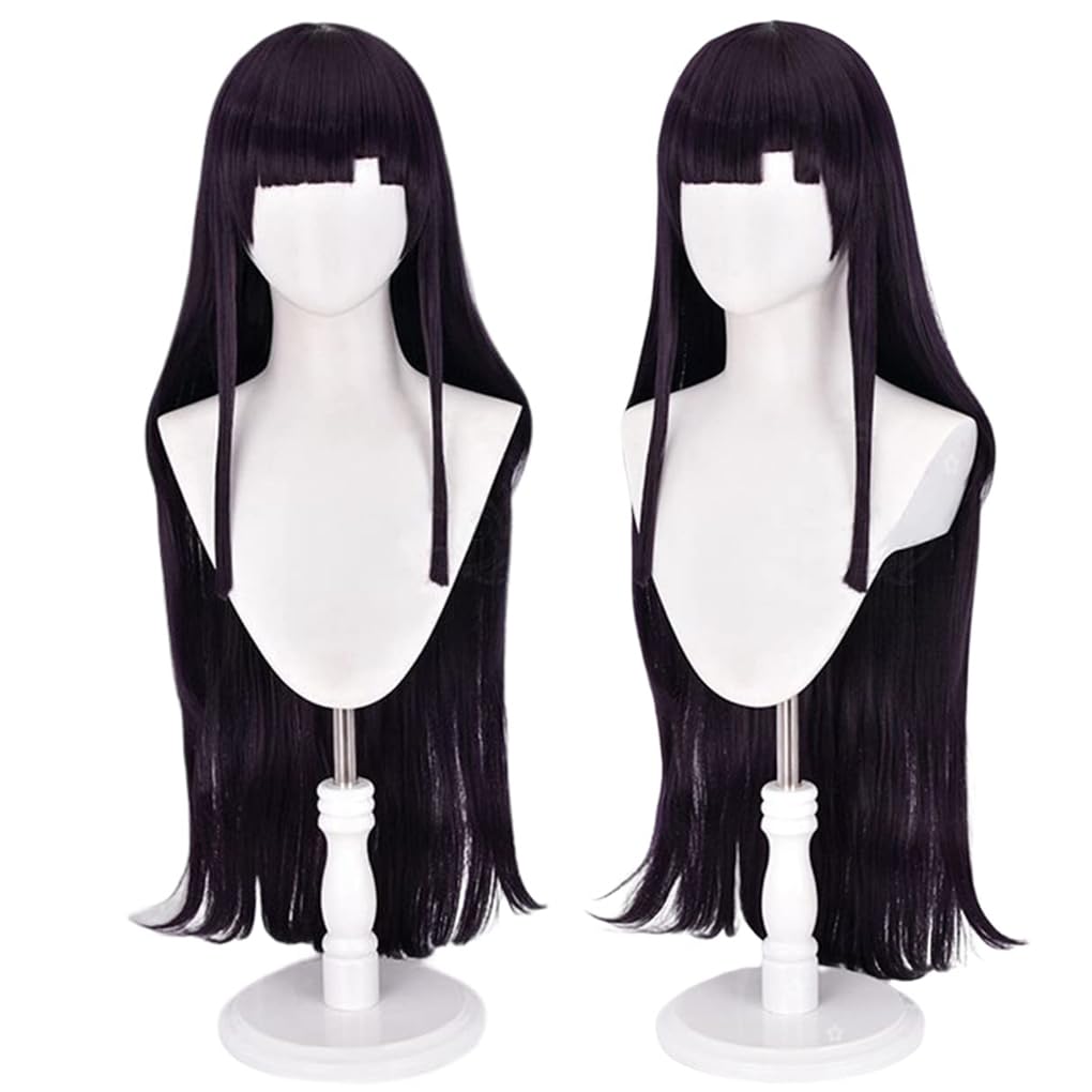 Riraku Anime Cosplay Wig Tsumiki Mikan Dark Purple Long Halloween ...