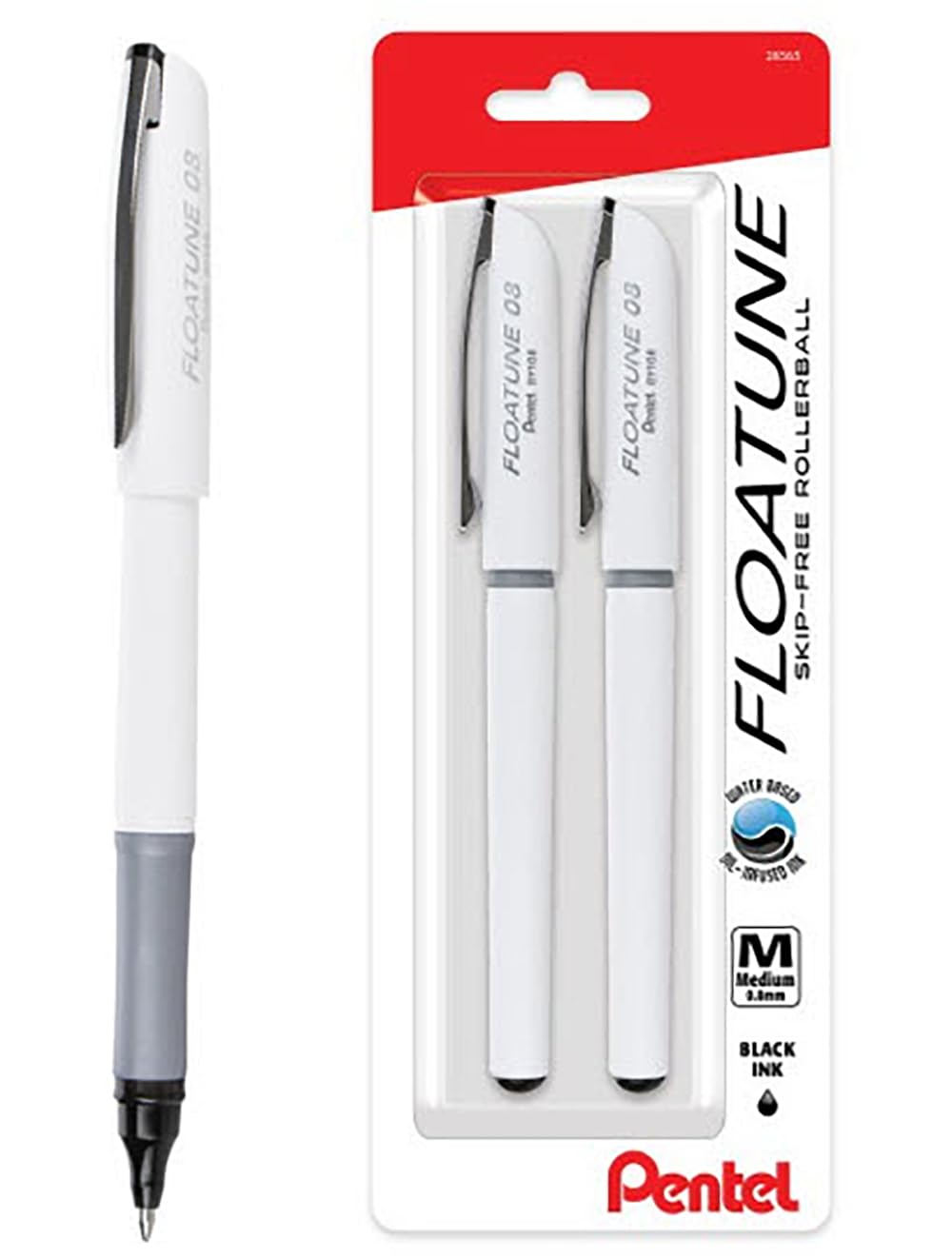 Amazon.com: Pentel Floatune Skip-Free Rollerball Pen, 0.8mm Medium Line ...
