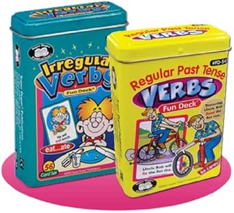 Amazon.co.jp: Regular Past Tense Verbs and Irregular Verbs Fun Deck Cards Combo - Super Duper ...