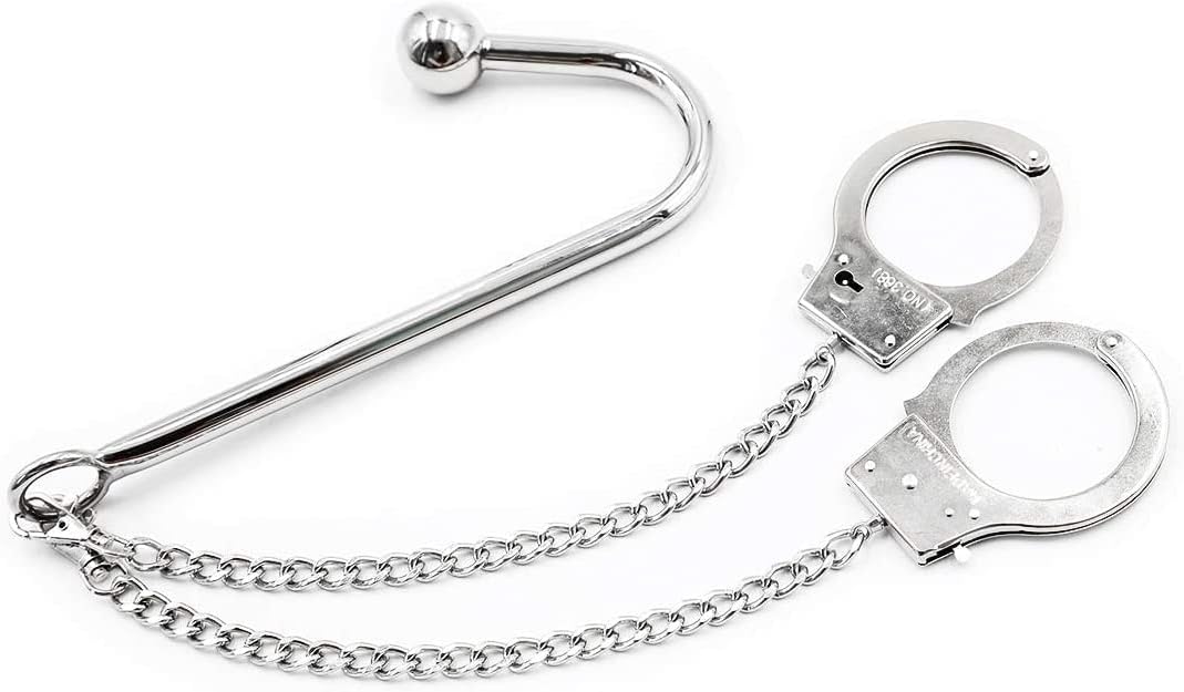 Zigddt BDSM Handcuff Fetish Ankles to Anal Plug Locking Bondage Kit Sex ...