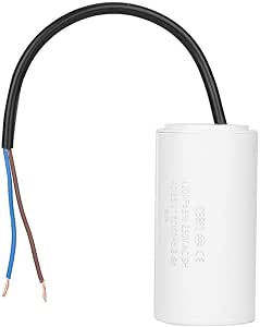 CBB60 Run Capacitor 250V AC 120uF 50/60Hz with Conductive Wire Round Capacitor for Motor Air ...