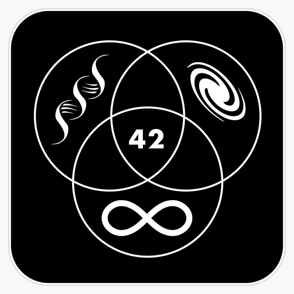 Amazon.com - Hitchhikers Guide To The Galaxy 42 Sticker Bumper Sticker ...