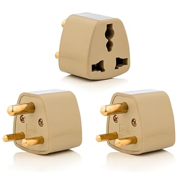 Hi-PLASST 3Pin Indian Converter Plug (Pack of 3) World (USA, UK, Canada ...