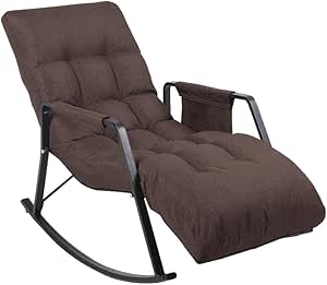 PINIQUE - Silla mecedora ajustable de 5 posiciones con respaldo y ...