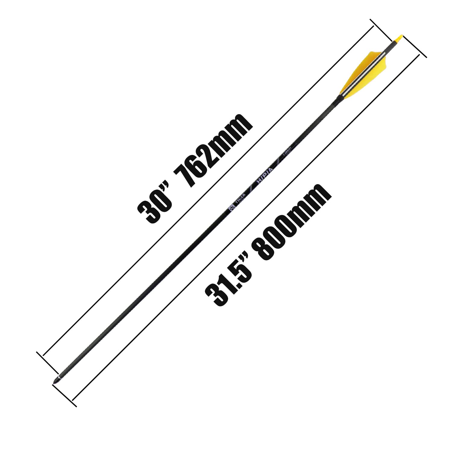 31.5 Inch Hunting Arrows LWANO 31" Carbon Archery Arrows With Turkey ...