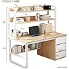 Amazon.com: ALEEIK Computer Desk with Hutch and Bookshelf,Home Office ...