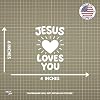 Amazon.com: Jesus Loves You - Christian Religious Jesus Car Vinyl Decal ...