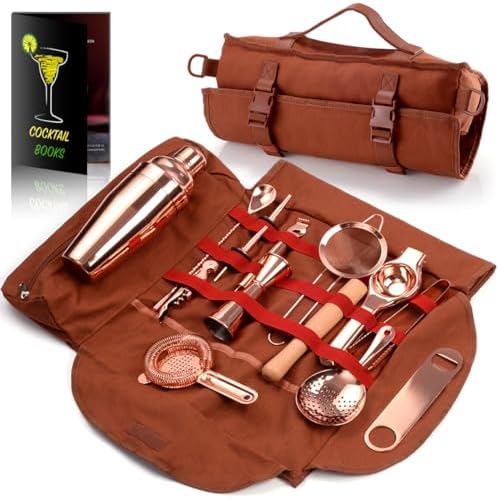 Amazon.com: Verkinly 21-piece Professional Travel Bartender Kit, Bar ...
