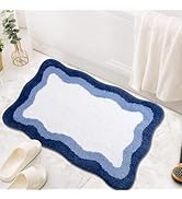 Amazon.com: KOEXM Scalloped Bath Rug 20" x 32" Luxury Microfiber Soft ...