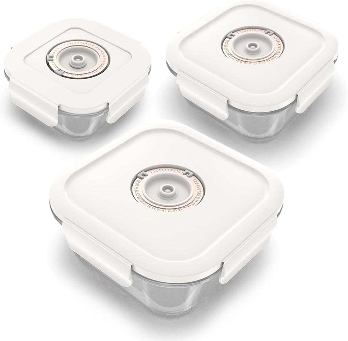 Amazon.com: GENIEX Vacuum Food Containers Set, Glass Vacuum Seal ...