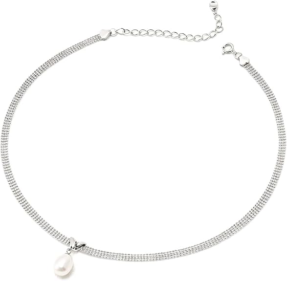 Amazon.com: SOLIS MOOD Sterling Silver Pearl Pendant Necklace for Women ...