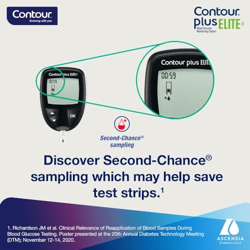 Contour Plus Elite Blood Glucose Monitoring System (Glucometer with ...