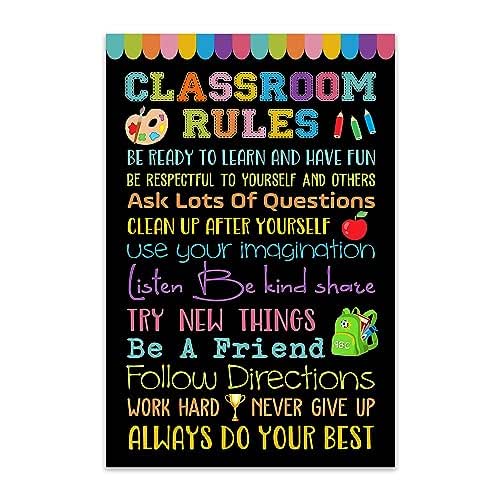 Amazon.com: Classroom Rules Poster Be Ready To Learn Classroom Decor ...