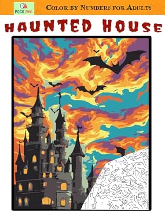 Amazon.com: Haunted House Color by Numbers for Adults: Horror Creepy ...