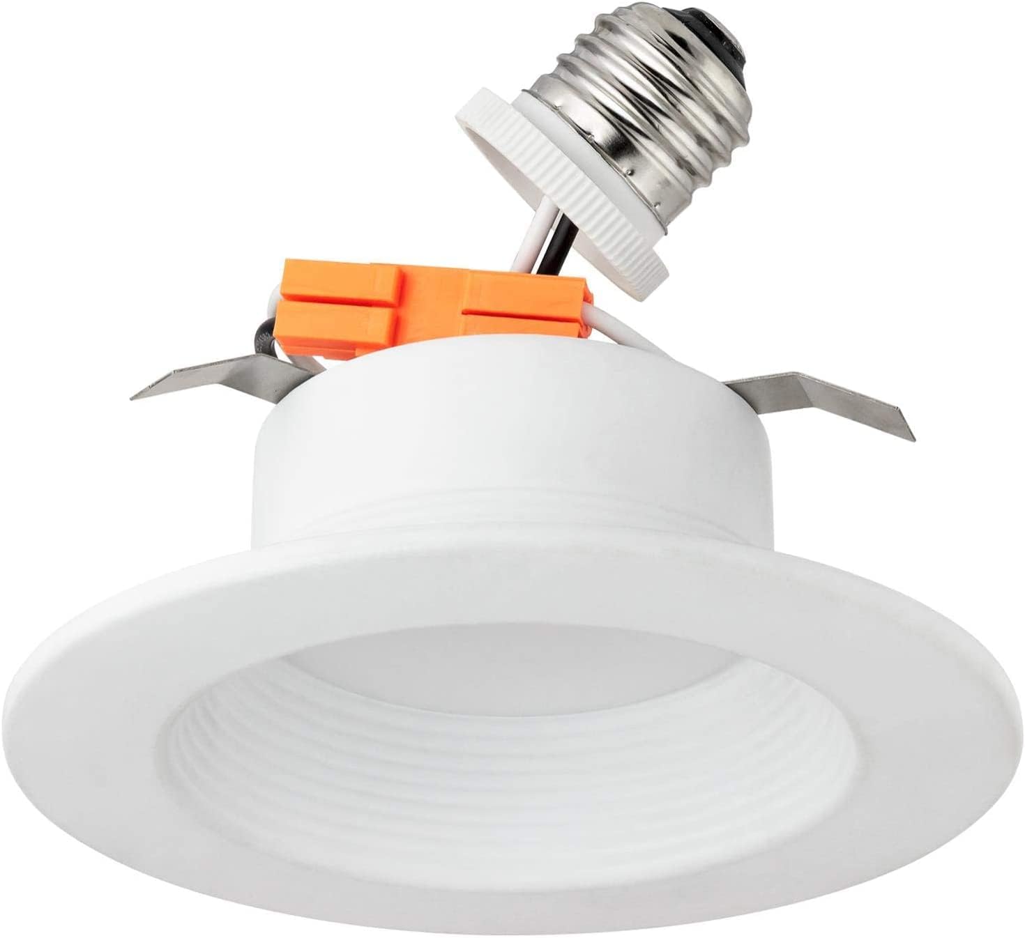 LB13178 4 Inch LED Recessed Downlight, Baffle Trim, Dimmable, 10W (75W ...