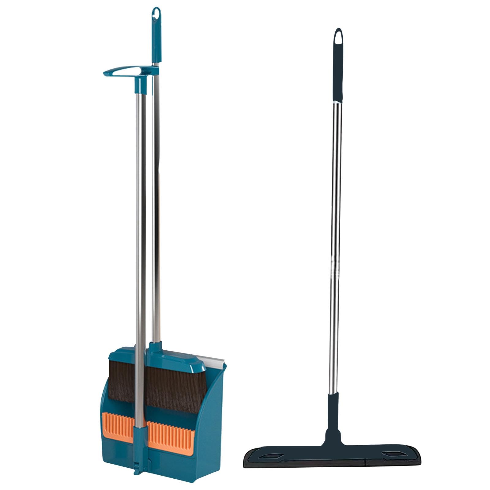 Amazon.com: 37.8in Broom and Dustpan Set Foldable Hand Broom for Home ...