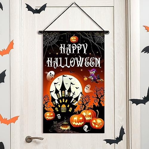 Amazon.com: Happy Halloween Banners, Glittering Halloween Hanging ...