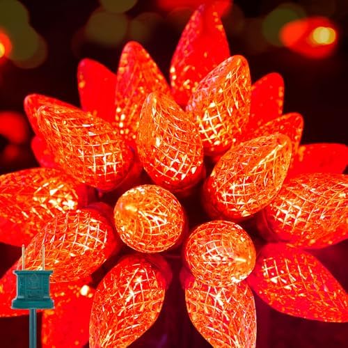 Brightown C9 LED Christmas String Lights, 33ft 50 LED Waterproof ...