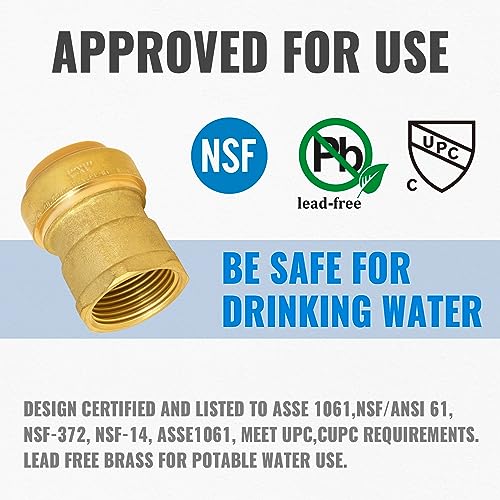 Snapklik.com : SUNGATOR Pushfit Female Adapter, 1 Inch Push X 1 Inch ...