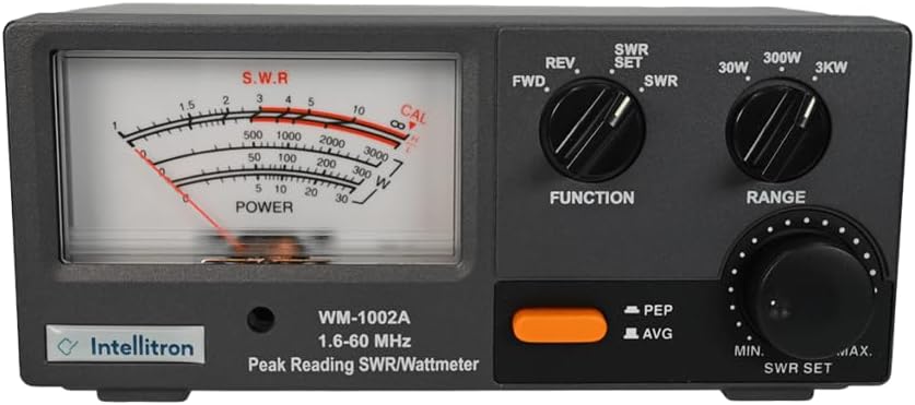 Amazon.com: Intellitron WM-1002A Analog SWR and Watt Meter 1.6-60 MHz ...