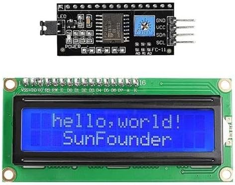 LCD (Blue) 16x2 Alphanumeric Display (JH162A) with I2C Module | Unsoldered | for 8051, AVR ...