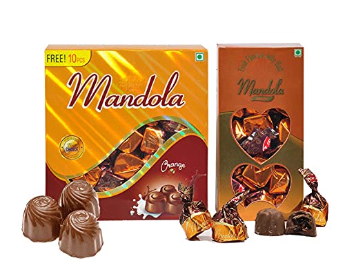 Buy Godka Mandola Chocolate Box/ Center Filled with Orange Flavour ...