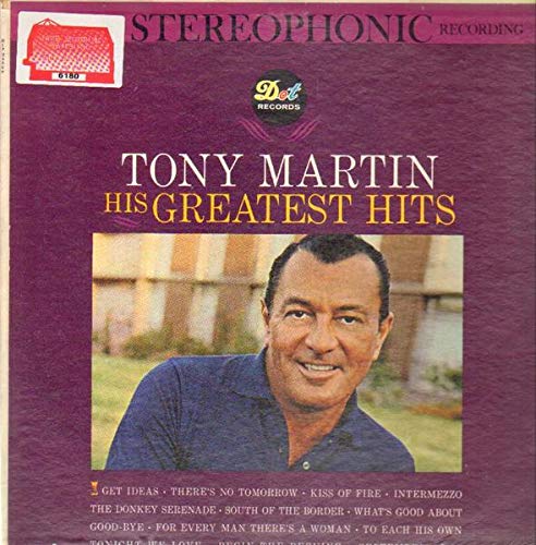 Amazon.com: Tony Martin His Greatest Hits Record Vinyl Album LP: CDs ...