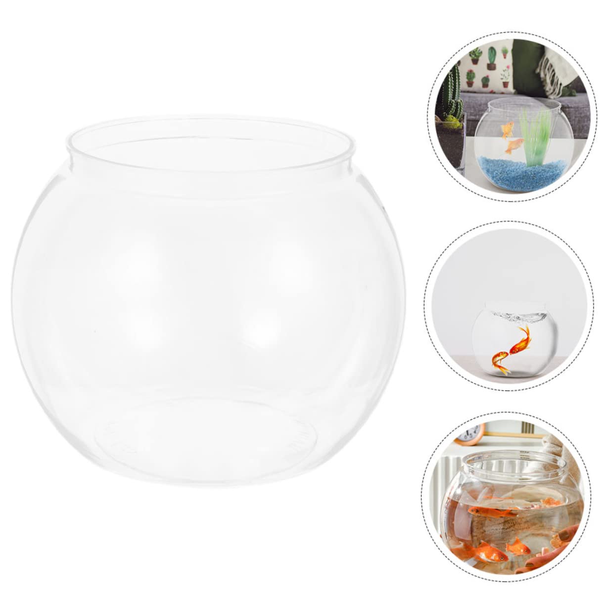 Snapklik.com : Transparent Round Fish Tank Beta Fish Tank Clear ...