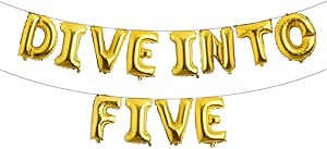 Amazon.com: Dive Into Five Birthday Decorations, Ocean Theme Birthday Party Decorations Boys ...