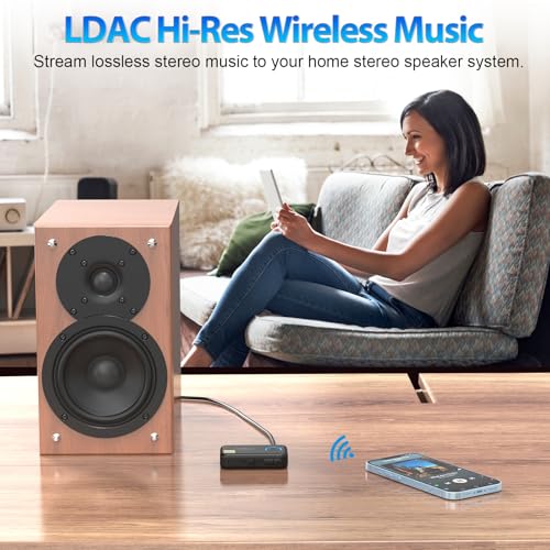 1Mii Wireless Bluetooth 5.3 Car Audio Adapter for Car/Home Stereo ...