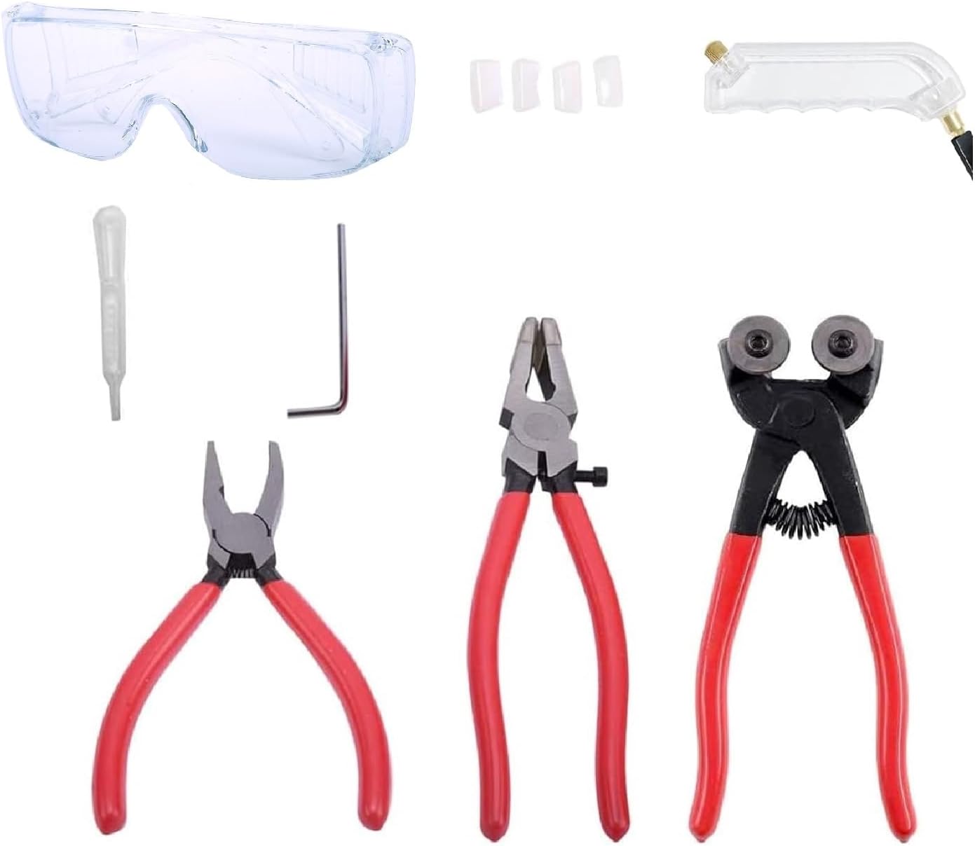 Amazon.com: HYDDNice Wheeled Glass Tile Stained Glass Tool Set Breaking ...