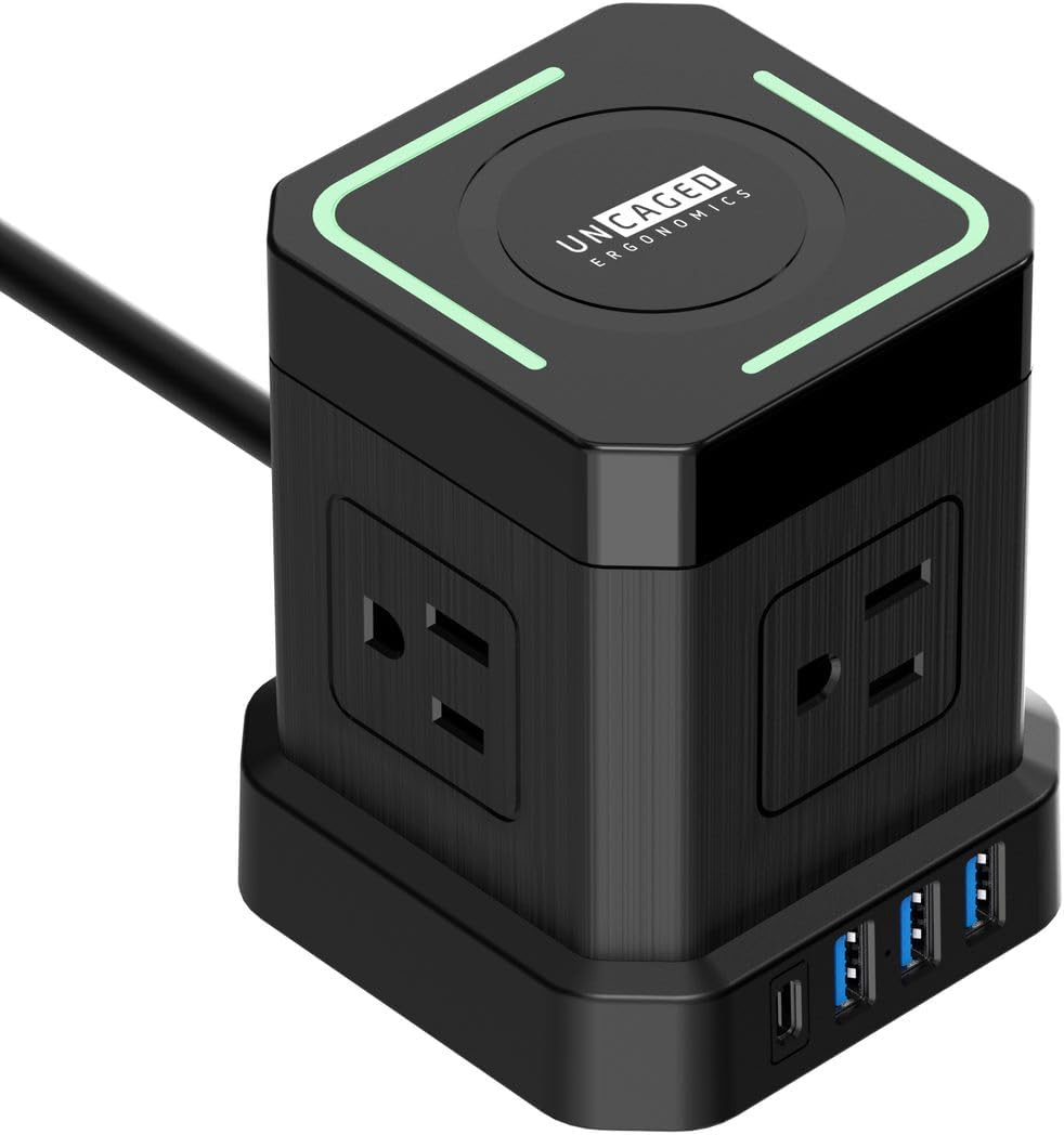 Amazon.com: Wireless Charger Cube Power Strip with USB Ports, Power ...