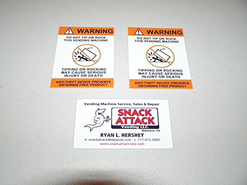 Buy SODA VENDING MACHINE (2)Decals "WARNING Do Not Tip or Rock This ...