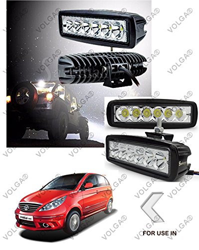 Volga 6 Led Fog Light/work Light Bar Sleek For Vista Set Of 2 : Amazon ...