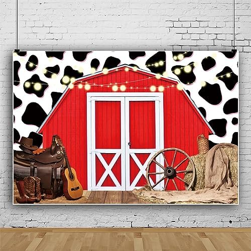 Amazon.com : Laeacco 10x7ft Western Cowboy Farmhouse Backdrop Wooden ...