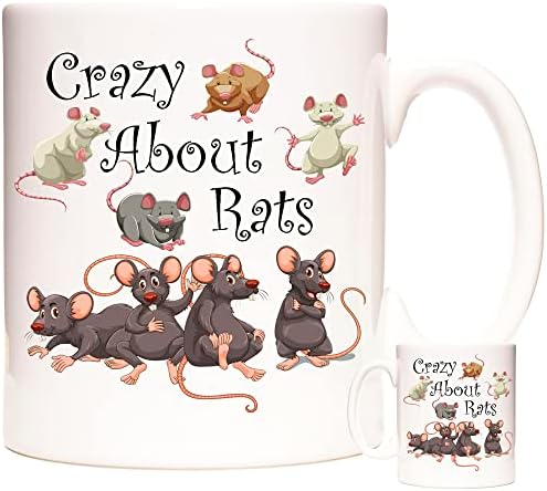 KAZMUGZ Rat Mug Crazy About Rats, Rat Pictures on 11oz Coffee Mug/Tea ...