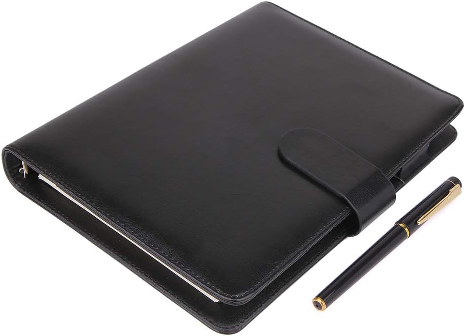 Amazon.com : A5 Leather Notebook - Refillable Loose Leaf Business ...