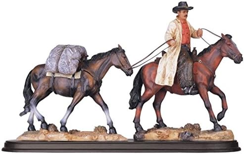 Amazon.com: Cowboy w/ Pack Horse Collectible Western Rodeo Figurine ...
