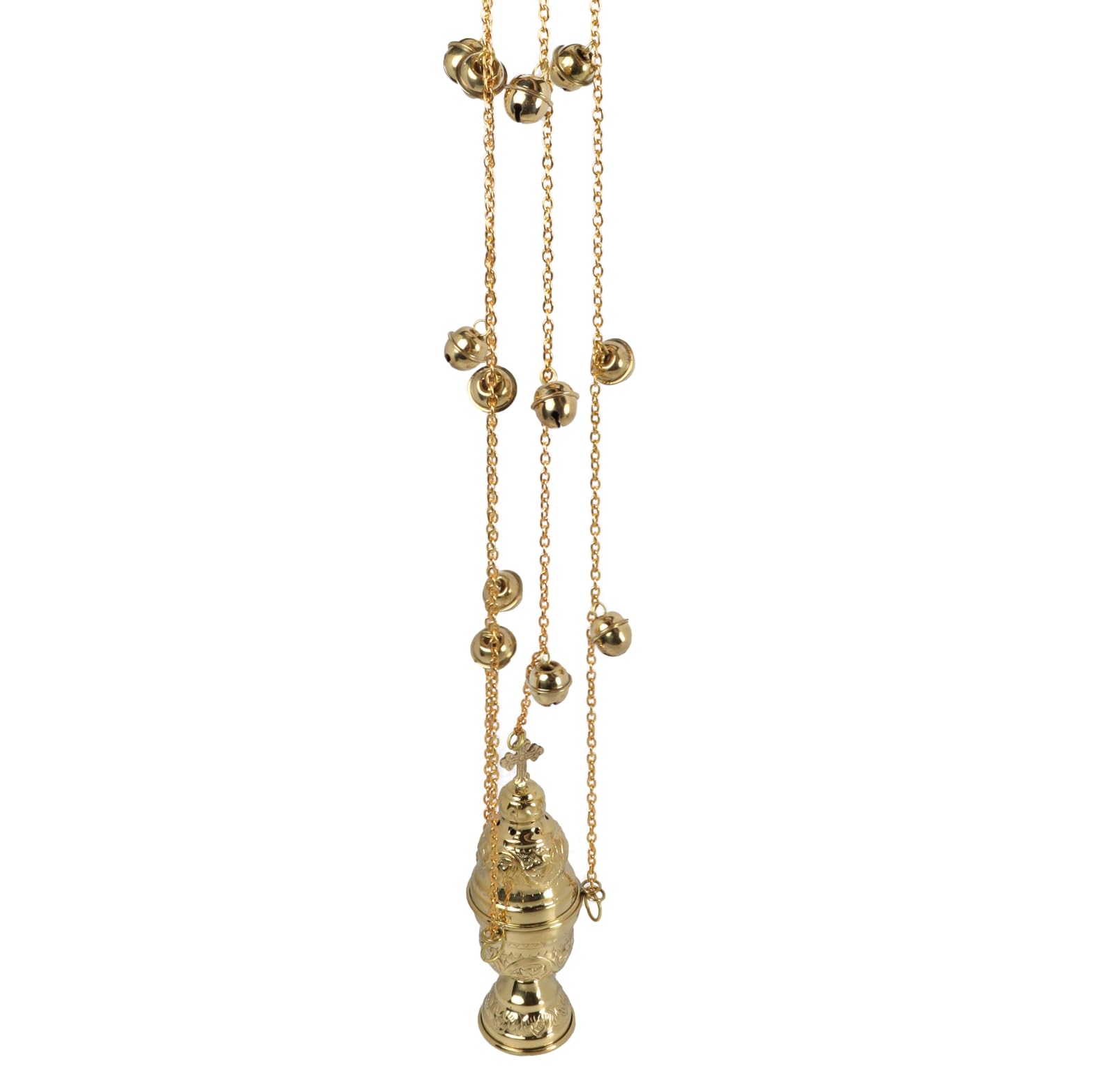 Amazon.com: Needzo Hanging Brass Incense Burner with Bells, Gold Tone ...