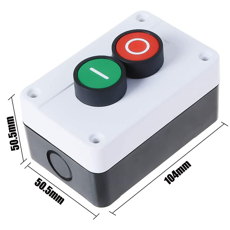 Snapklik.com : Pack Of 2 Start/Stop Momentary Push Button Station ...