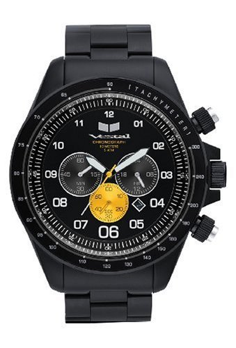 Vestal Men's ZR-3 Chronograph Black Ion-Plated Black Dial Watch ...