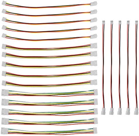 Amazon.com: XINGYHENG 50Pcs 25Pairs 2.54mm 2PIN Female and Male Connecting Plug with Red Black ...