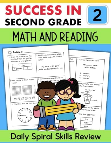 2nd Grade Spiral Review Math Reading Phonics Spelling Language Arts ...