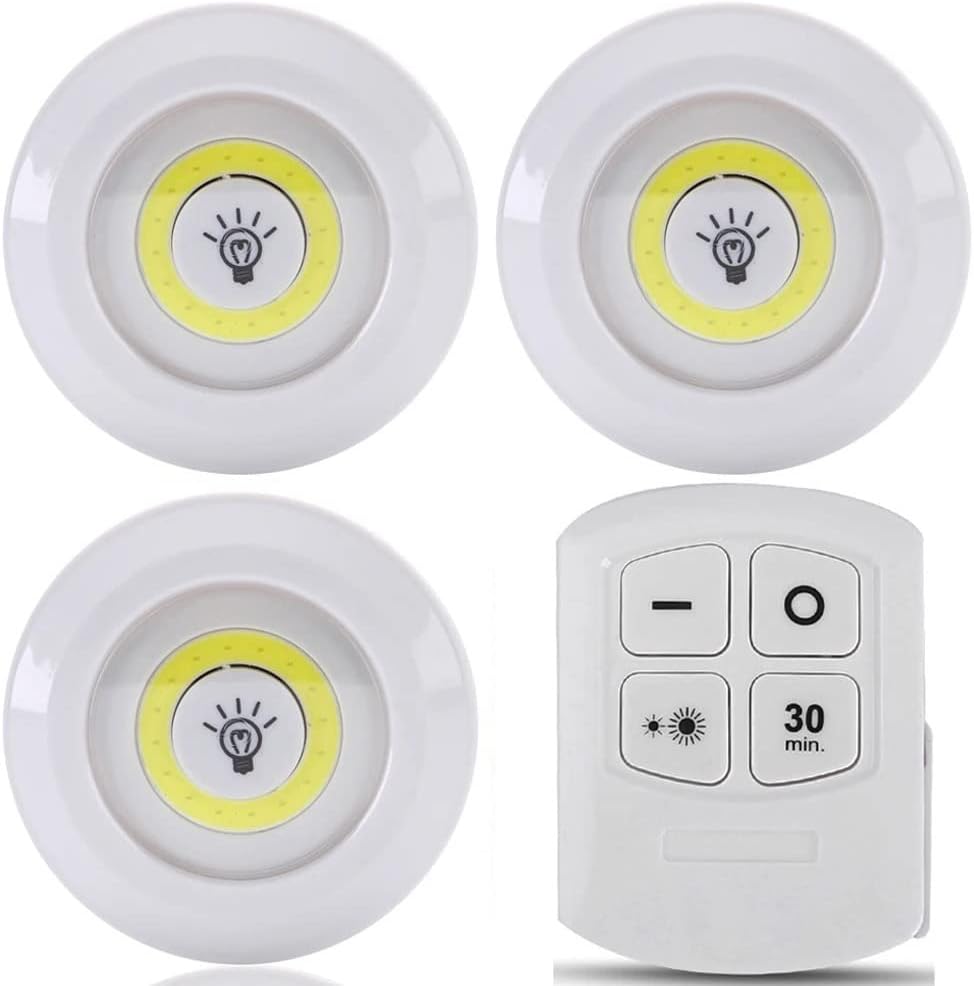Luces adhesivas, pack 3 LED con mando a distancia y temporizador - Luz ...