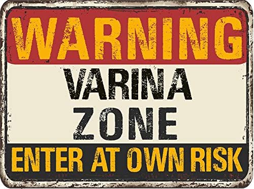 Amazon.com: Varina Warning You are Entering Zone Rustic Vintage Look 6 ...