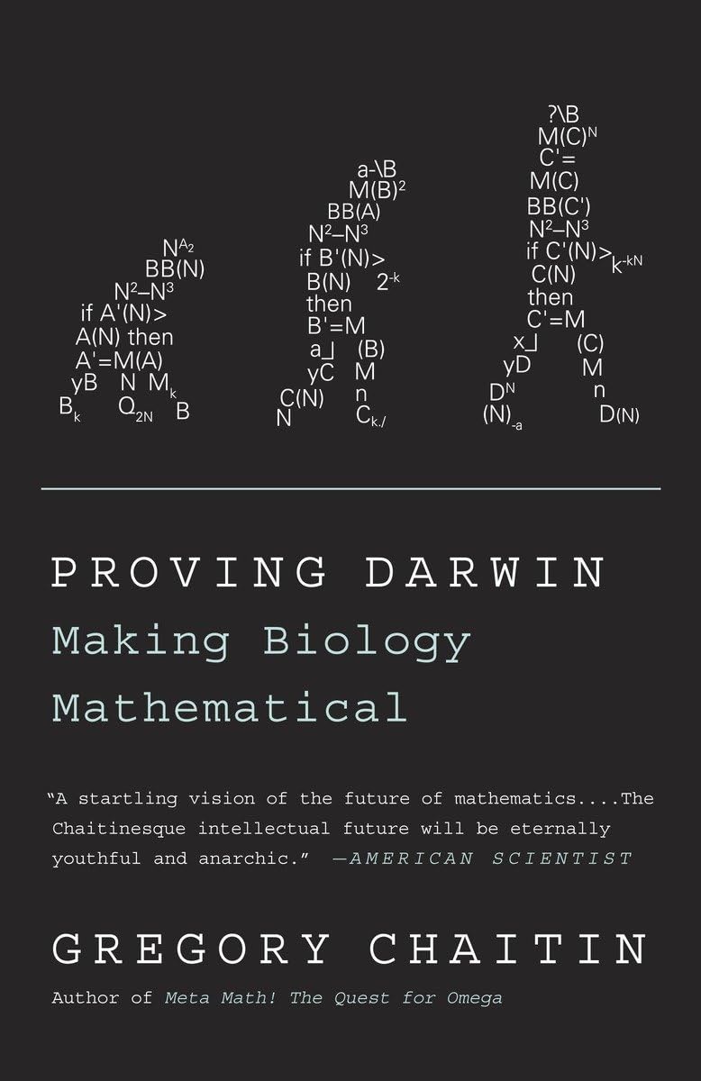 Amazon | Proving Darwin: Making Biology Mathematical | Chaitin, Gregory ...