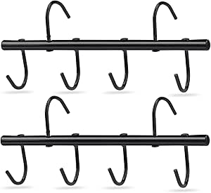 Amazon.com: HDYEGY 2Pcs Tack Rack with Swivel Hooks,6 Hook Portable ...