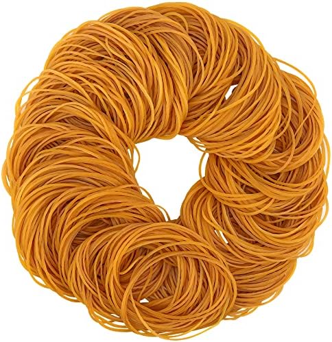 HAKZEON 1000 Pcs 75mm Yellow Rubber Bands, 1.5mm Thick Strong Elastic ...