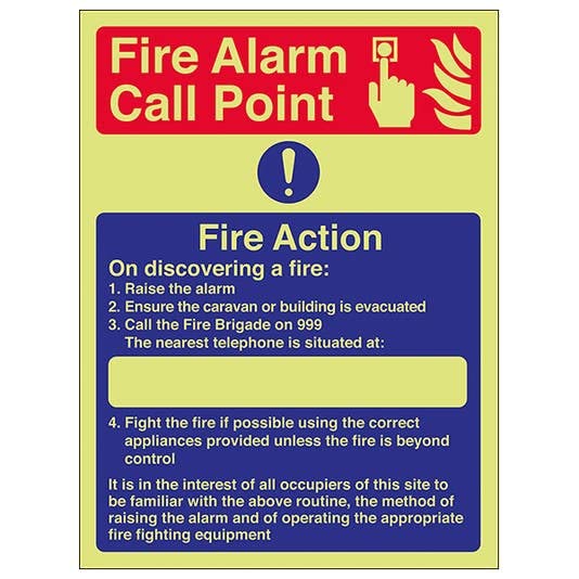 Safety Sign Sticker | Fire Action - On Discovering A Fire Signage ...