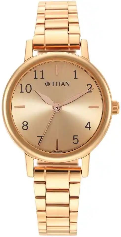 Buy Titan Karishma Rose Gold Dial Analog Stainless Steel Strap Watch ...